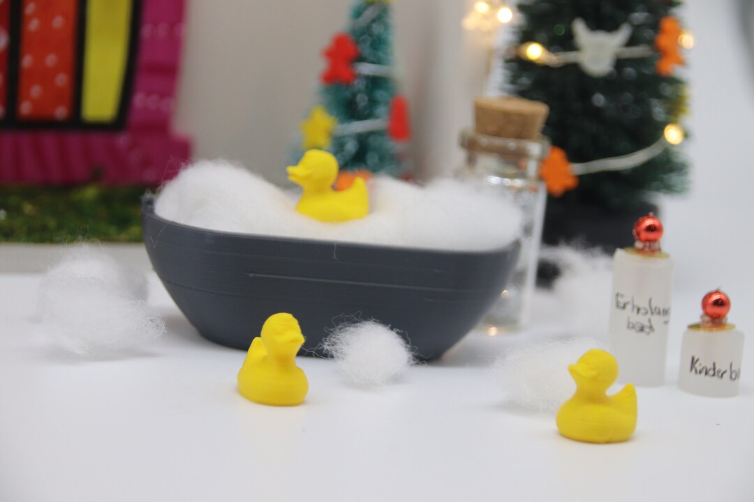 Rubber Duck, Gnome, Miniature Decoration, Bathroom, Gnome Accessories ...