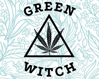 Green Witch Svg - Etsy
