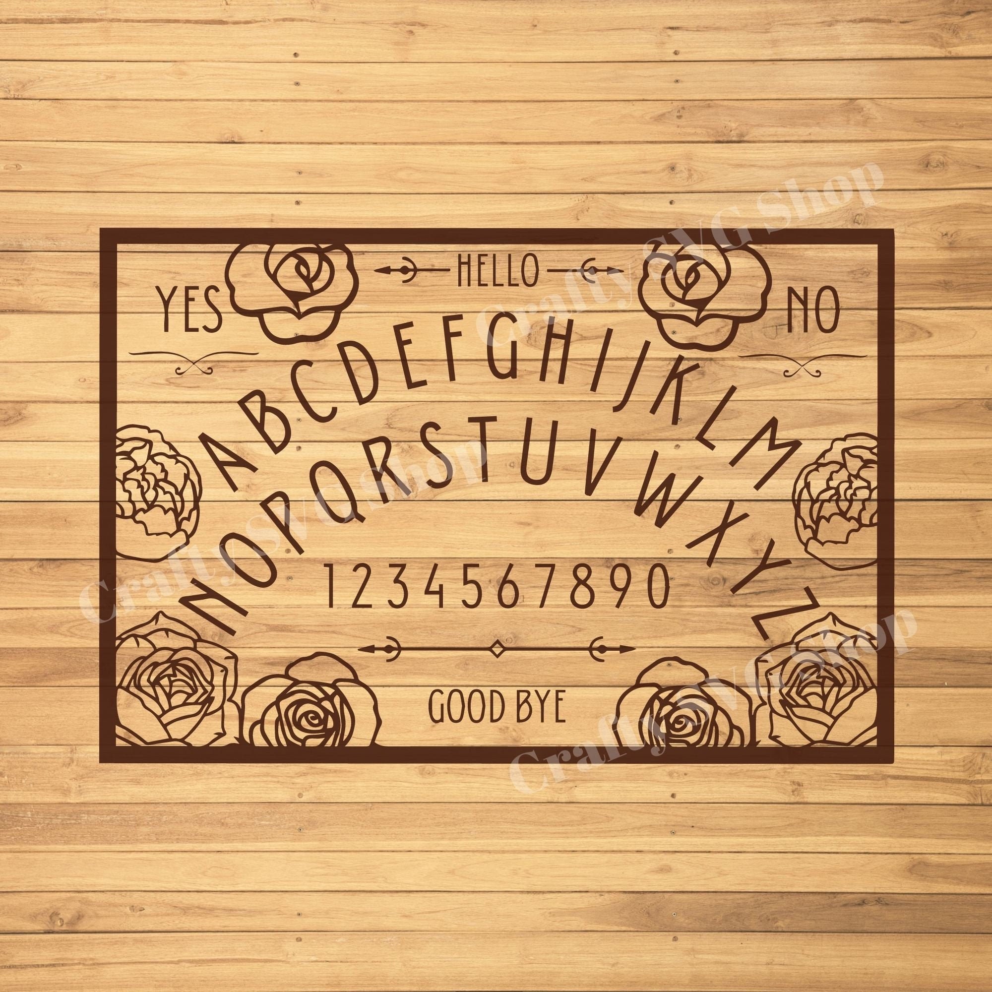 Flower Ouija Svg Pretty Spirit Board Laser Cut File Floral Etsy