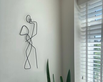 Wire Art Sitting Ladies Body Silhouette Design - Etsy UK