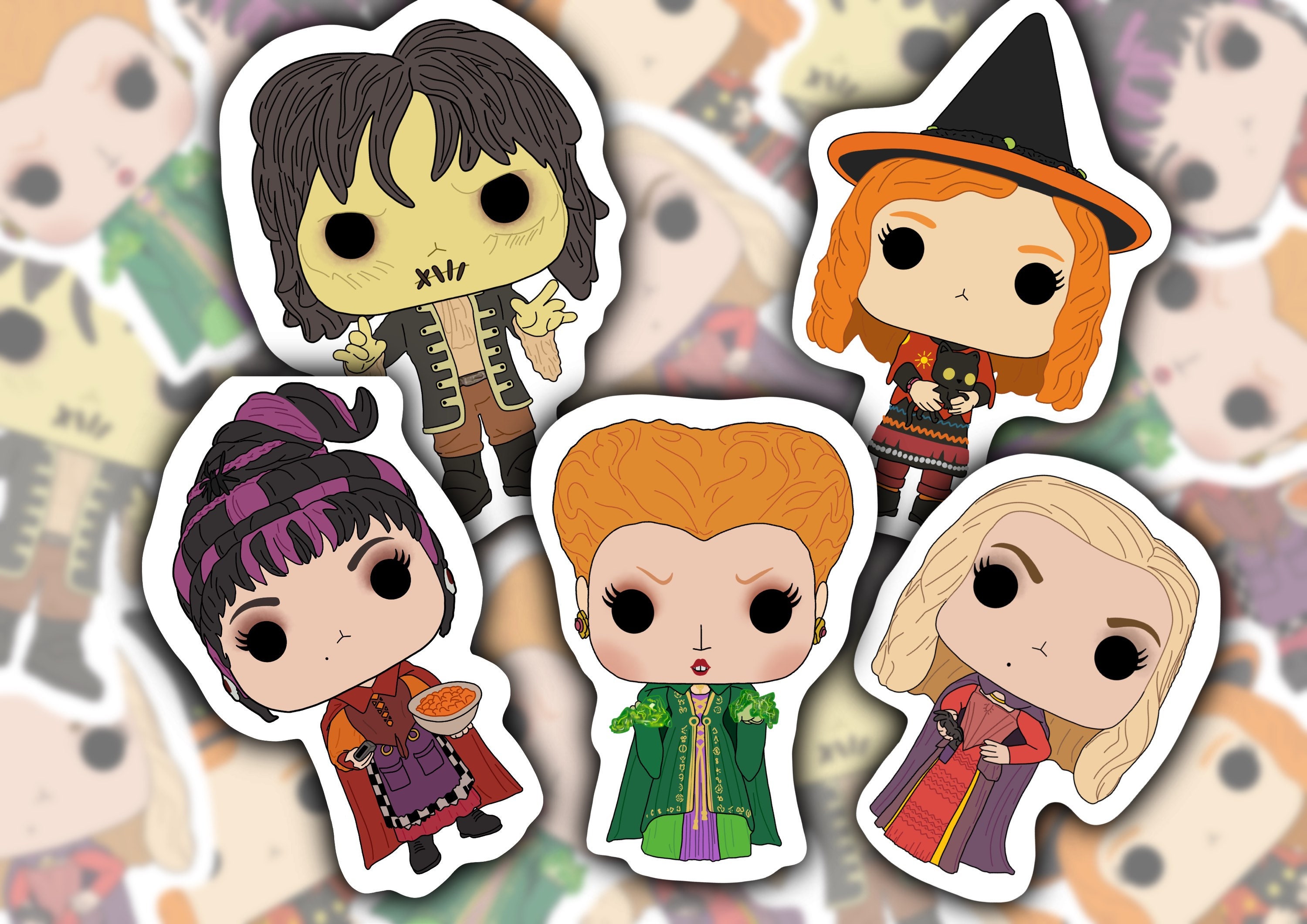 Hocus Pocus Sticker Pack Halloween Sticker Hocus Pocus | Etsy