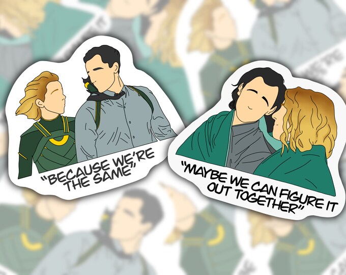Loki And Sylvie Stickers Loki Sticker Pack Loki Series Loki Stickers Etsy