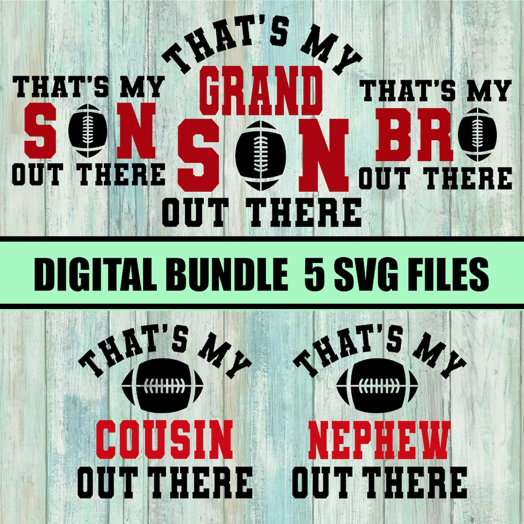 Football Family SVG Bundle Digital File Matching Family Football SVG ...