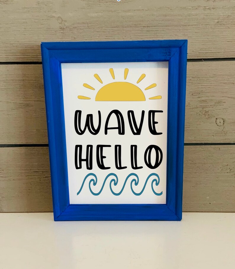 Summer Ocean Waves Svg, Hello Summer Svg, Wave Hello Svg, Wave Summer ...