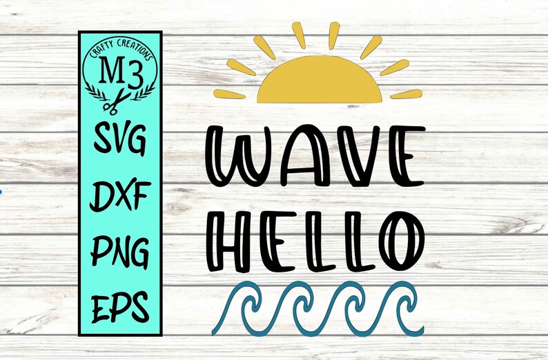 Summer Ocean Waves Svg, Hello Summer Svg, Wave Hello Svg, Wave Summer ...