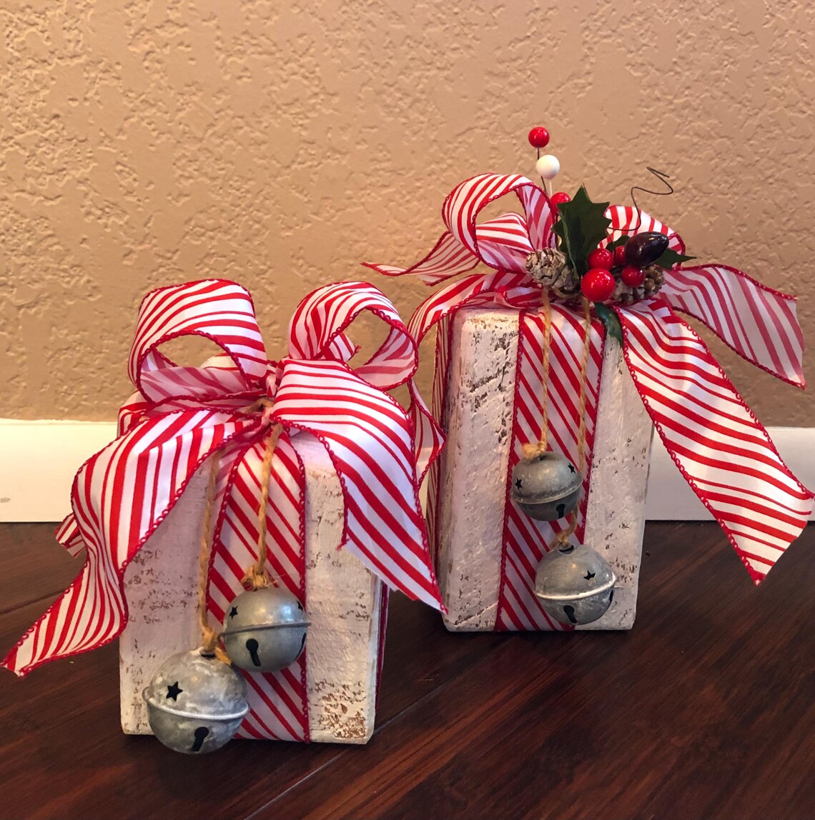 Wooden Candy Cane Gift Boxes, Rustic, Wooden, Farmhouse, Gift Boxes ...
