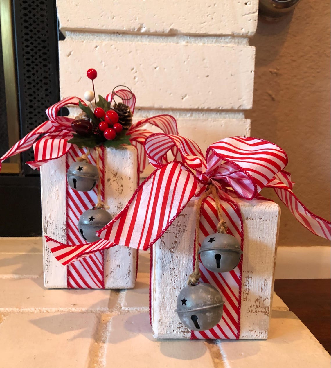 Wooden Candy Cane Gift Boxes, Rustic, Wooden, Farmhouse, Gift Boxes ...