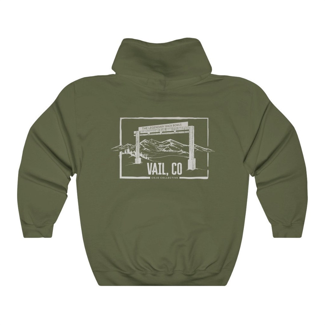 Vail Colorado Legendary Back Bowls Hoodie - Cojo Contour Collection - Etsy