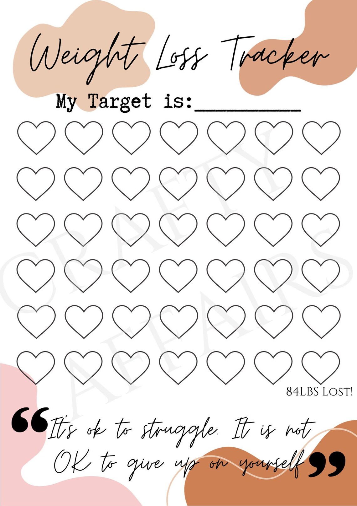 Weight Loss Tracker, Keep Your Motivation Going With a Visual Weight ...