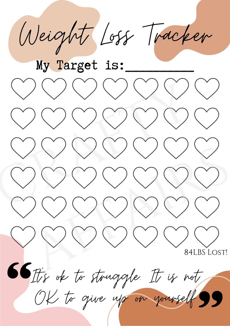 Weight Loss Tracker, Keep Your Motivation Going With a Visual Weight ...