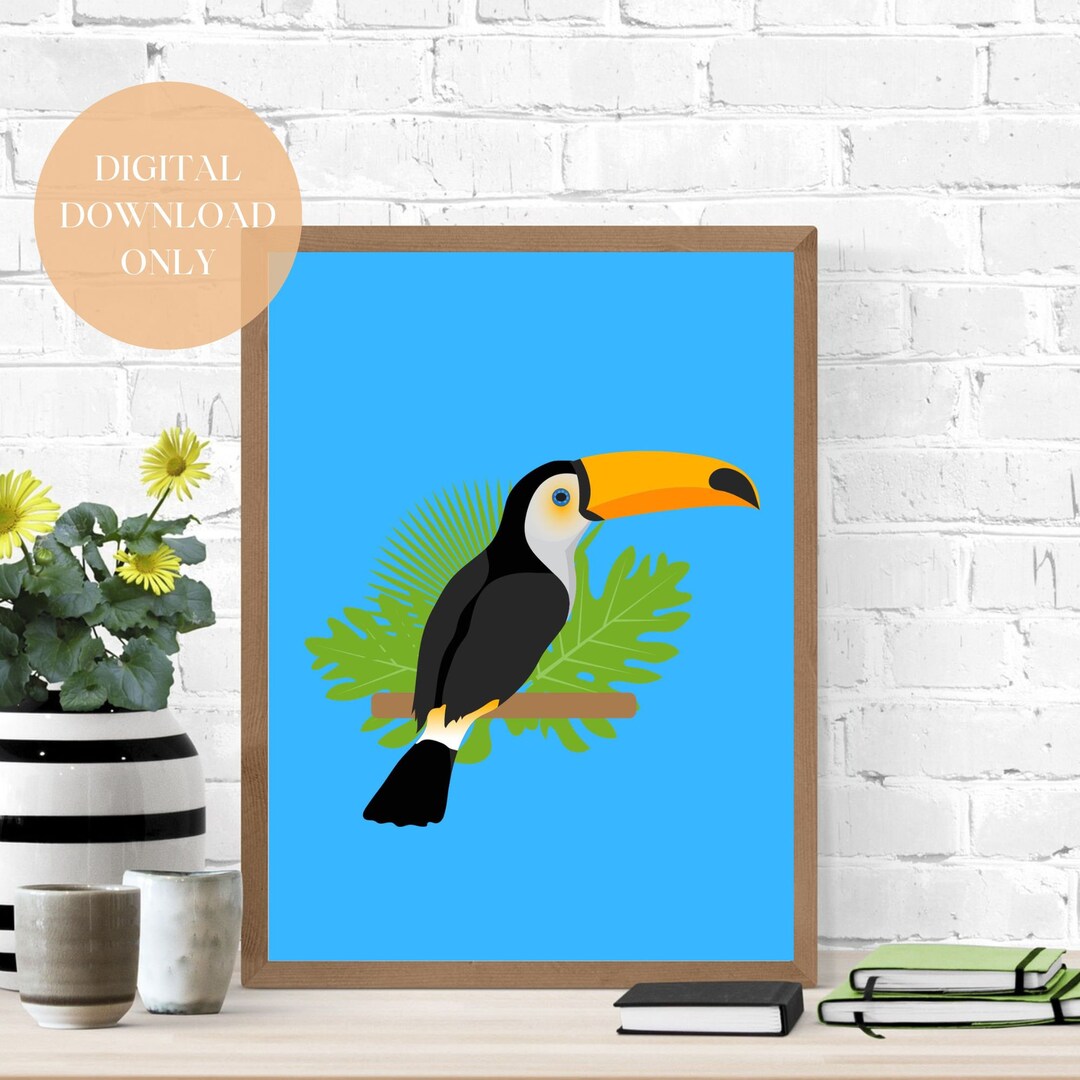 Toucan Printable Wall Art| Animal Themed Wall Art| Printable Gift ...