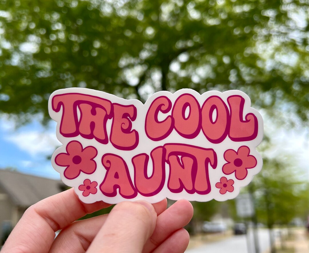 The Cool Aunt Retro Sticker - Waterproof Stickers - Aunt Stickers ...