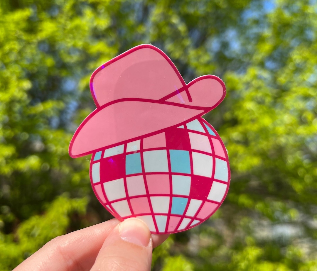 Sparkly Disco Cowboy Sticker Waterproof Sticker Water Bottle Stickers ...
