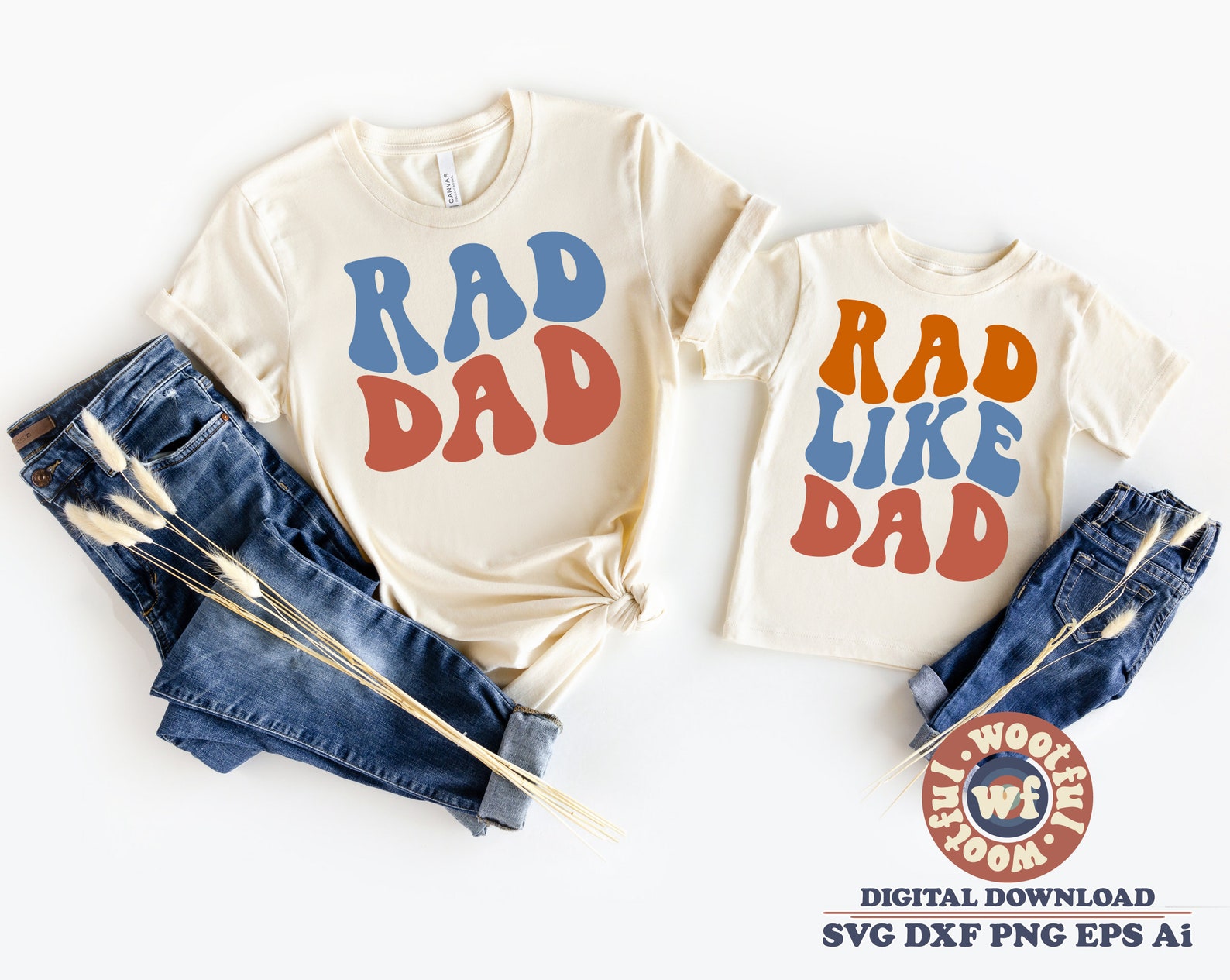 Rad Dad & Rad Like Dad Svg Father and Son Matching Svg Dad - Etsy