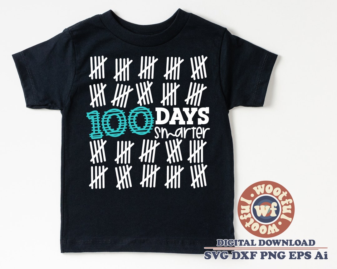 100 Days Smarter Svg, 100 Days of School Svg, 100th Day Svg, Hundred ...