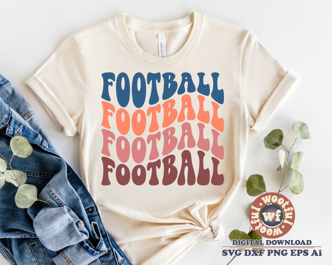 Football Svg, Football Fan Svg, Football Mom Svg, Gameday Svg, Wavy ...
