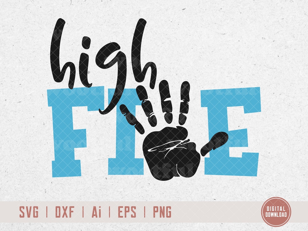 High Five Svg, Boys Birthday Svg, Girls Birthday Svg, I Am 5 Svg, 5th ...