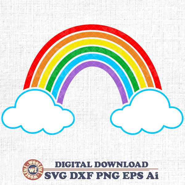 Bluey Rainbow Clipart - Etsy