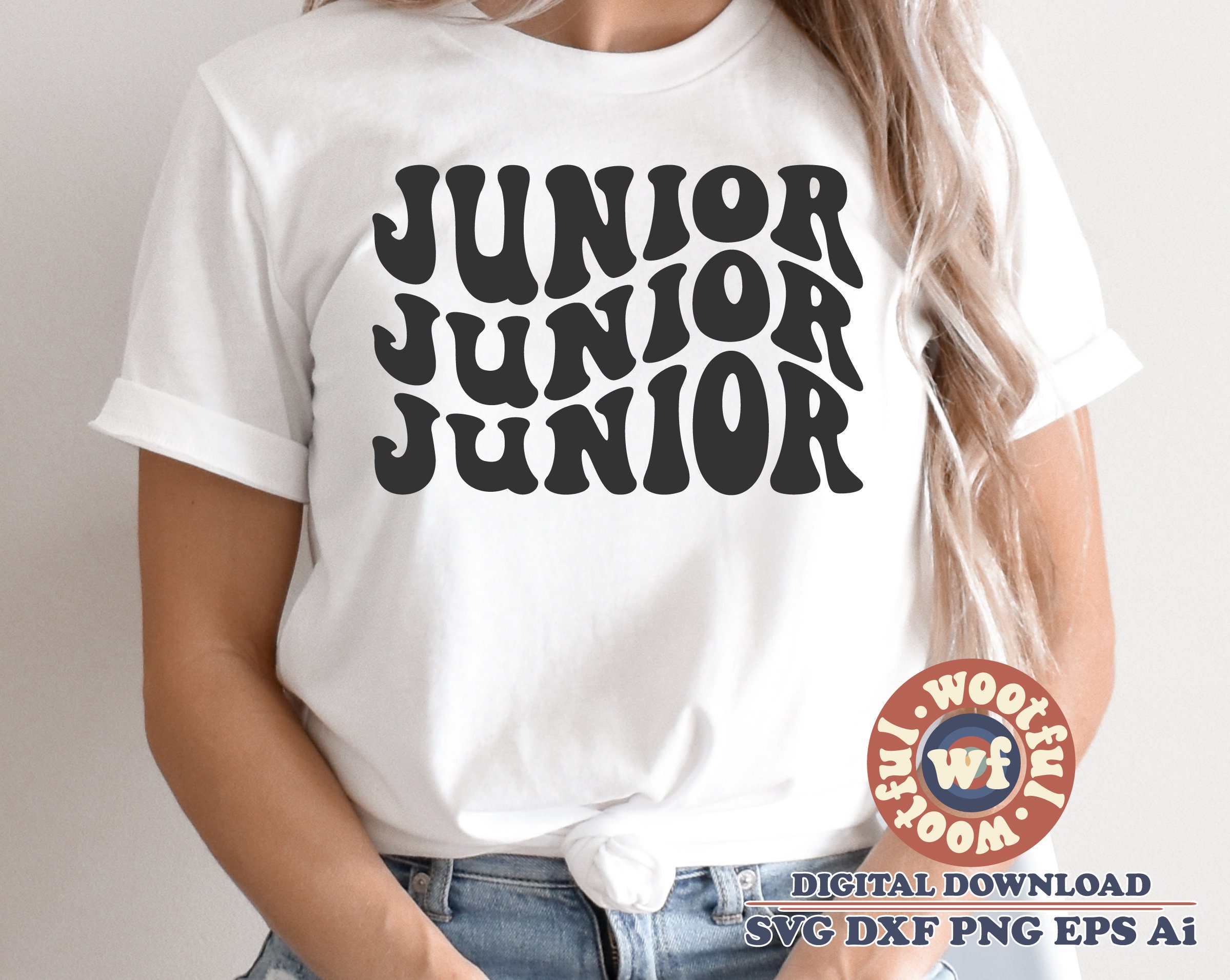 Junior Svg, Wavy Stacked Svg, Junior Class Svg, Back to School Svg ...