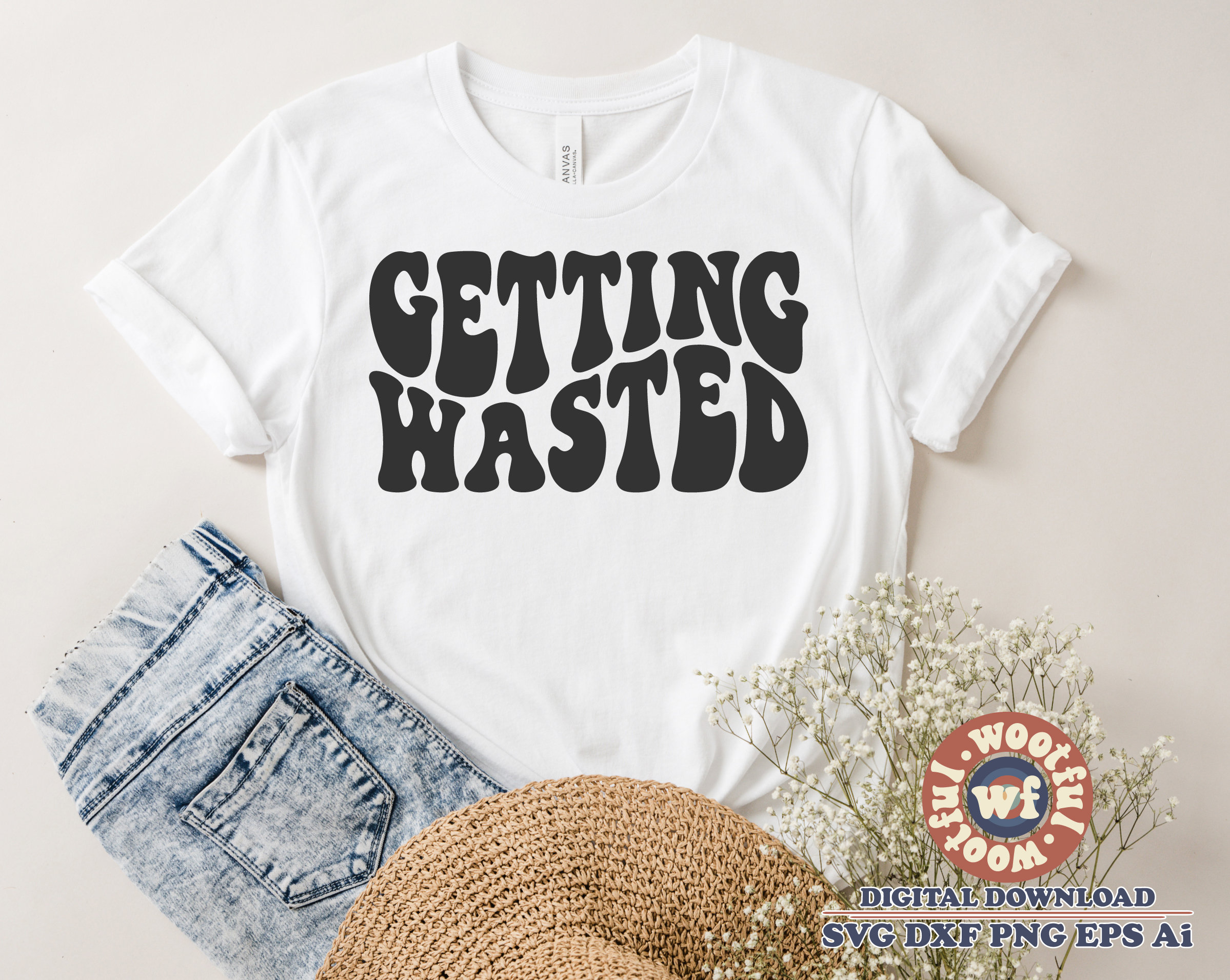 Getting Wasted Svg, Bride Svg, Wedding Svg, Bridesmaid Svg, Wavy ...