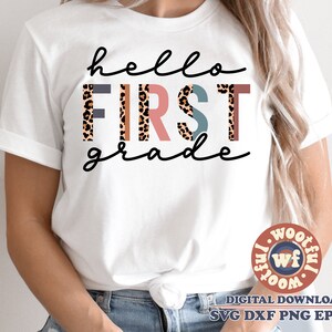 Hello All Grades Bundle Svg, Back to School Bundle Svg, Leopard Print ...