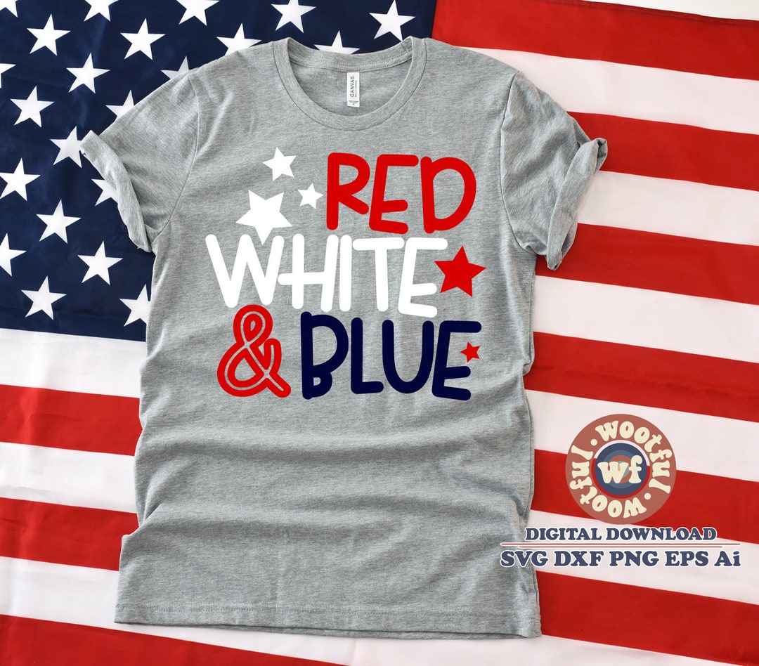 Red White & Blue Svg, Patriotic Svg, USA Svg, 4th of July Svg, USA ...