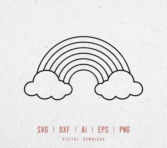 Rainbow Clipart Black And White