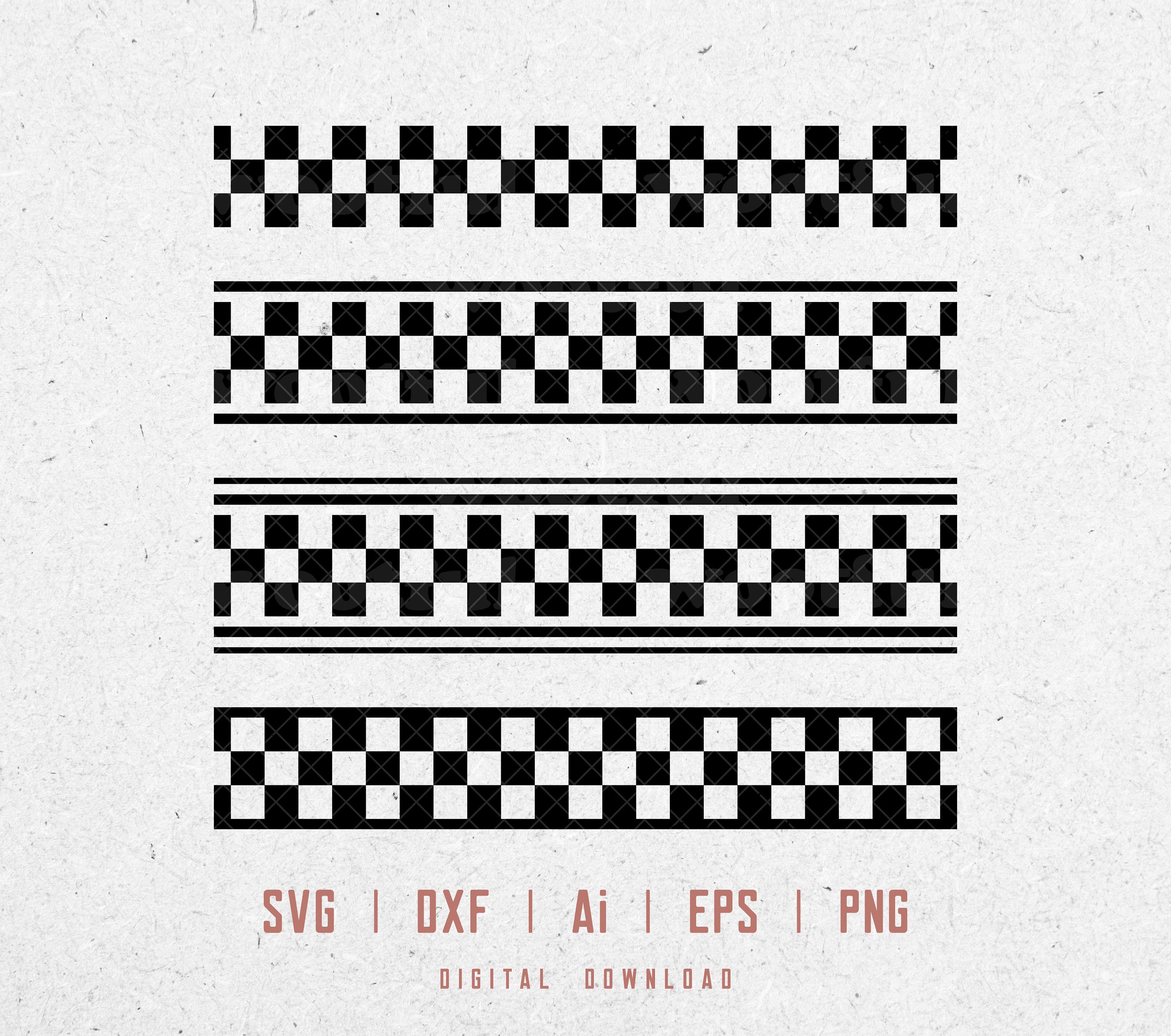 Checkered Stripes Svg, 4 Variations, Seamless Racing Stripes Svg ...