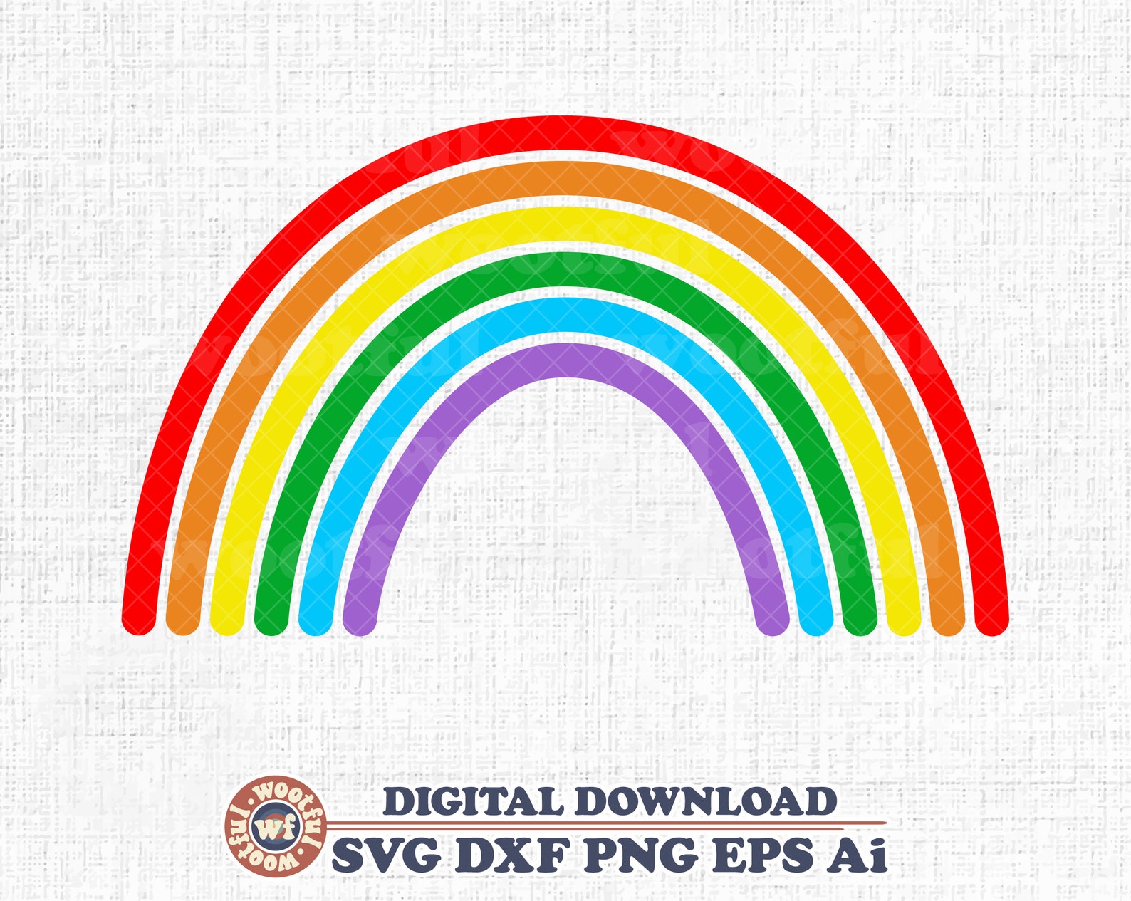 Rainbow Svg Rainbow Clipart Svg Simple Rainbow Svg Svg Dxf - Etsy