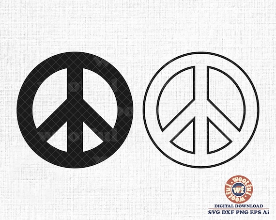 Peace Signs Svg Peace Sign Outline Svg Peace Symbol Svg | Etsy UK