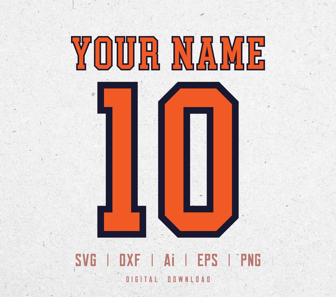 Custom Jersey Name Svg, Custom Jersey Number Svg, Custom Varsity Svg ...