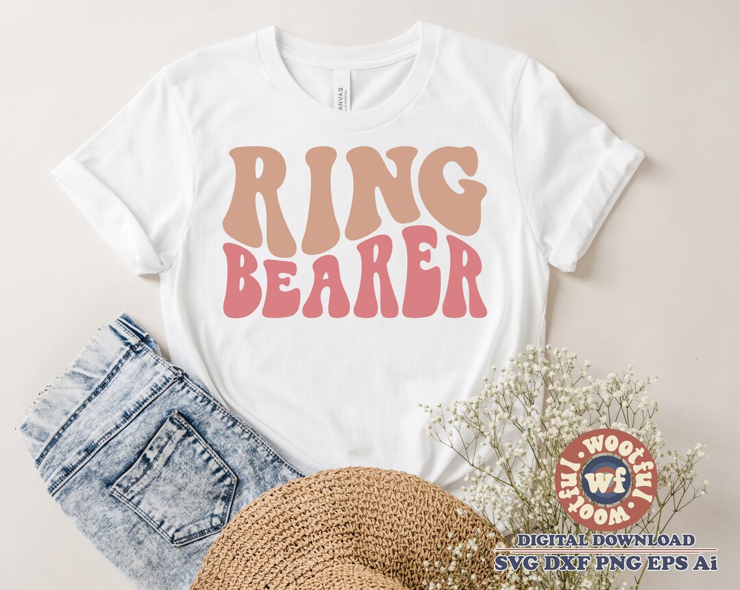 Ring Bearer Svg, Wedding Svg, Ring Security Svg, Just Married Svg, Wavy ...