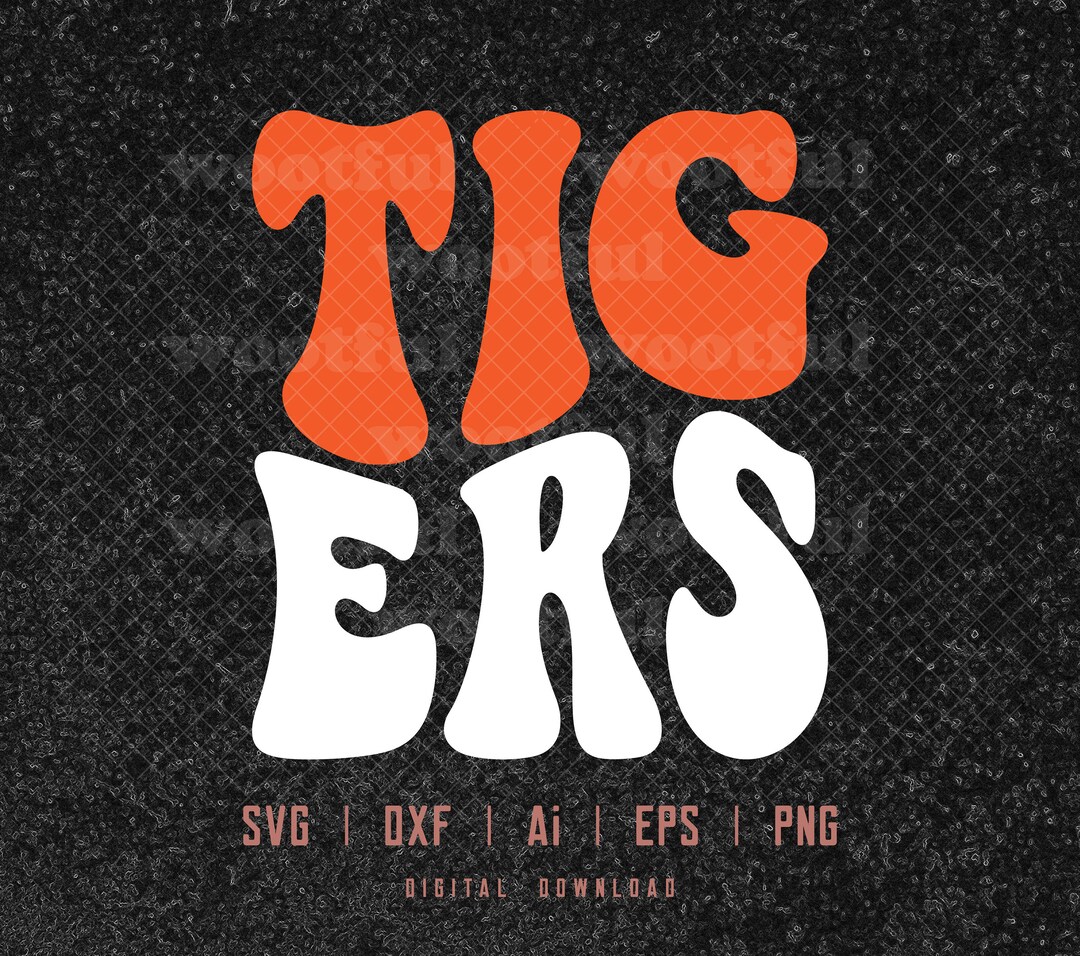 Tigers Svg, Tigers School Team Svg, Tigers Fan Svg, Tigers Wavy Svg ...