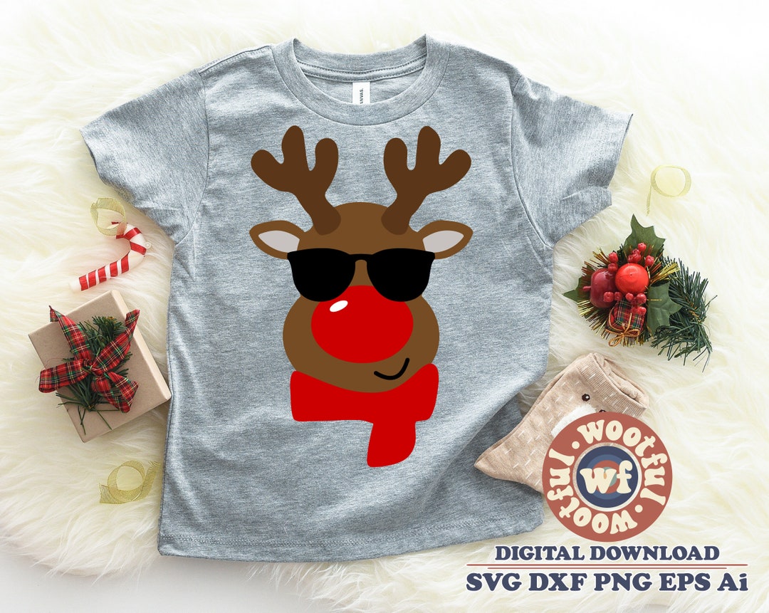 Reno svg, Rudolph svg, Cara de reno svg, Feliz Navidad svg, Invierno ...