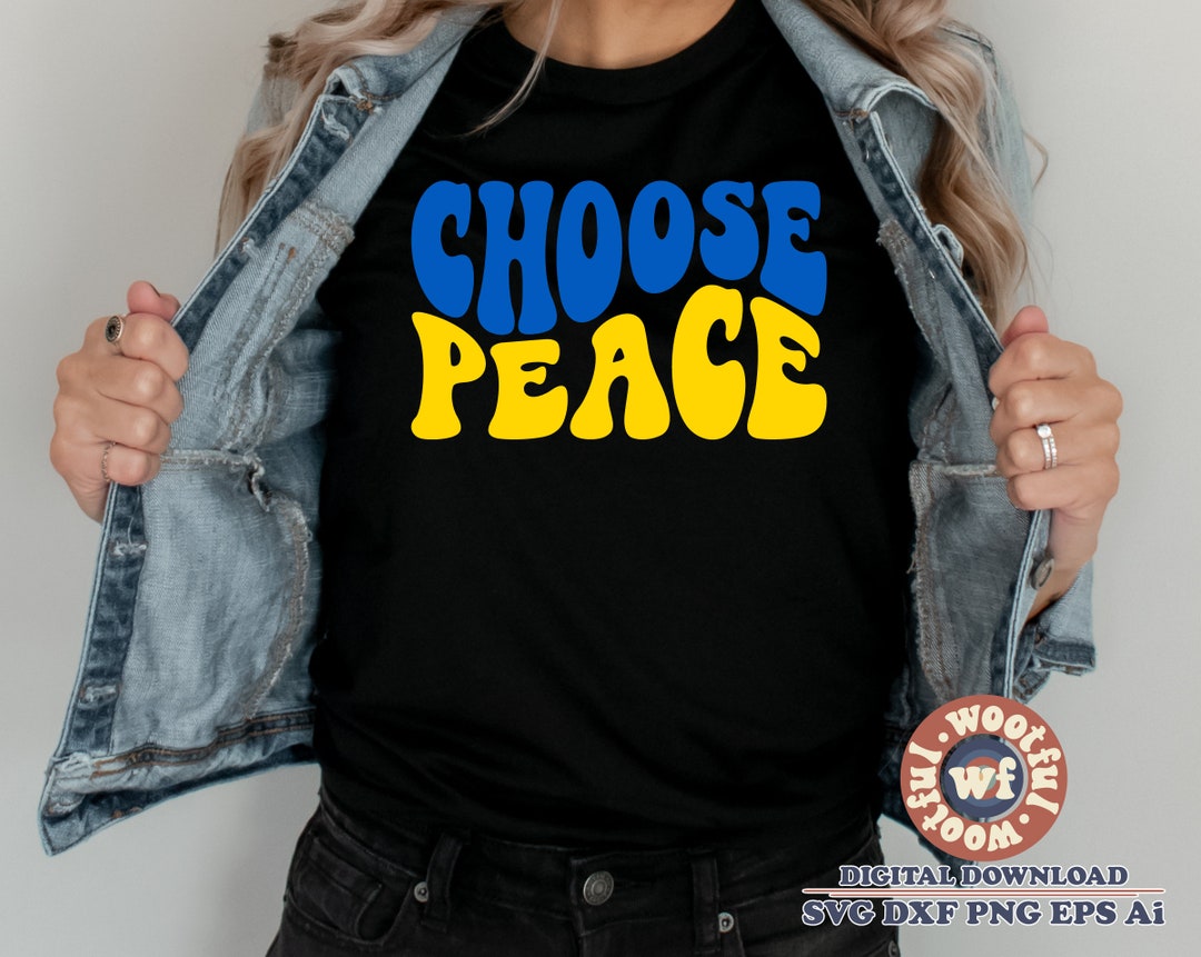 Choose Peace Svg, Peace Support Svg, I Choose Peace Svg, Wavy Stacked ...