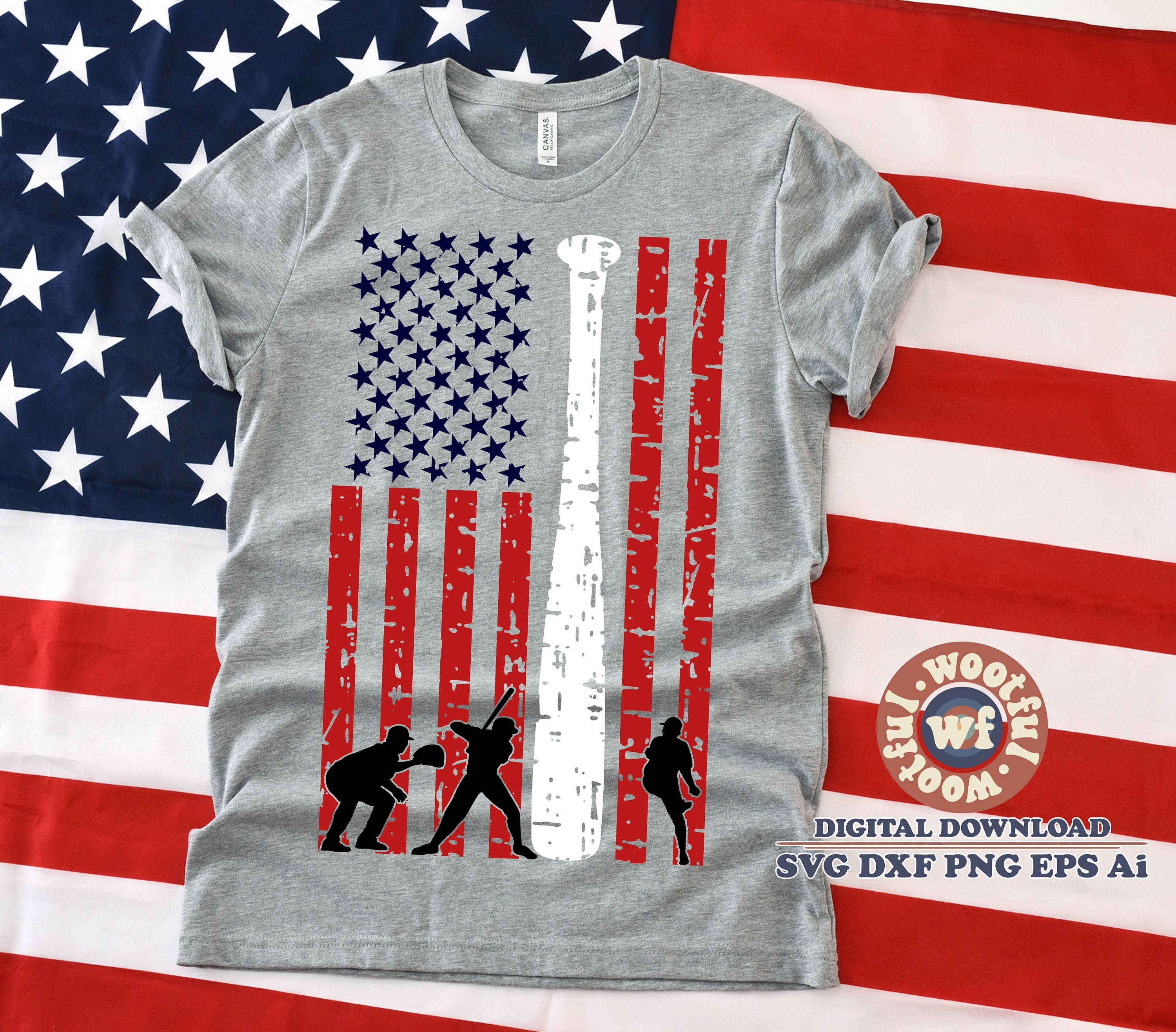 USA Baseball Flag Svg, Grunge Svg, Baseball Fan Svg, Patriotic Svg, 4th ...