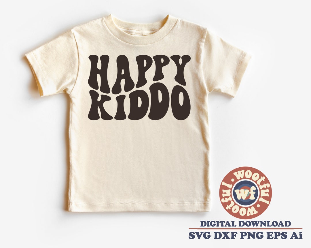 Happy Kiddo Boho SVG, Wavy Font (digital Download) - Etsy