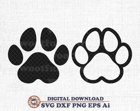 Paw Print svg Animal svg Paw Outline svg Cat Paw svg Dog | Etsy