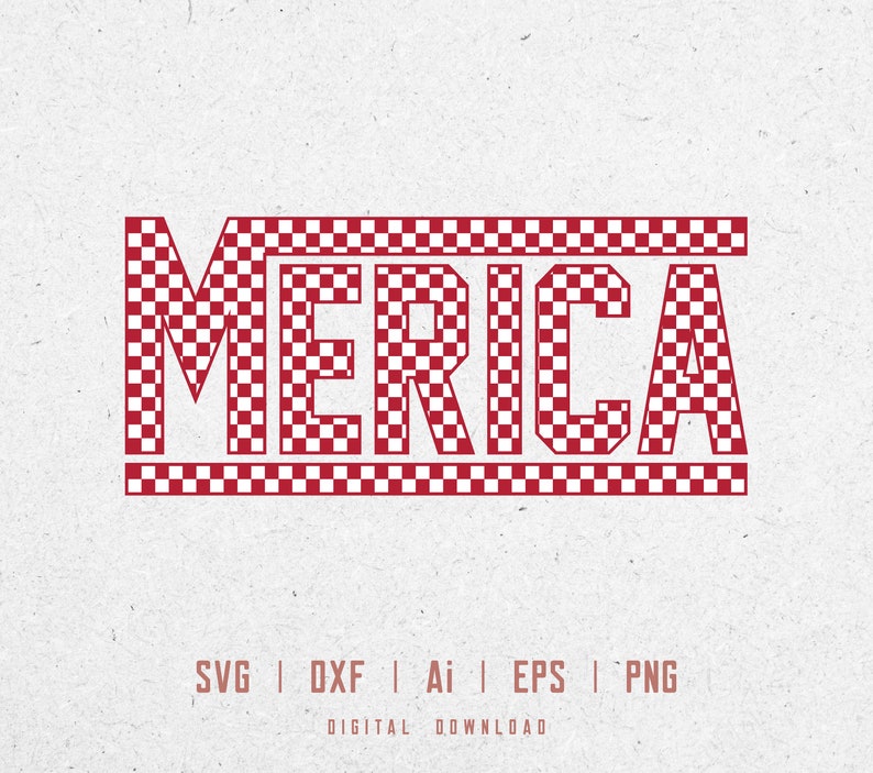 Merica Svg, America Svg, Checkered Svg, United States Svg, Patriotic ...