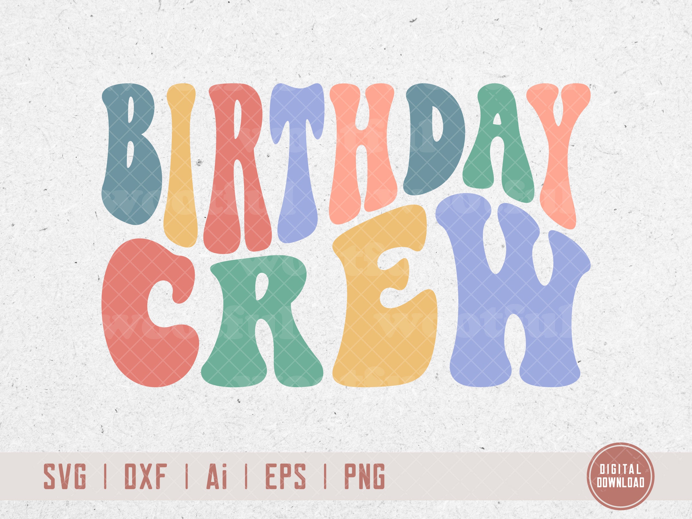 Birthday Crew Svg, Girls Birthday Svg, Groovy Birthday Svg, Its My ...