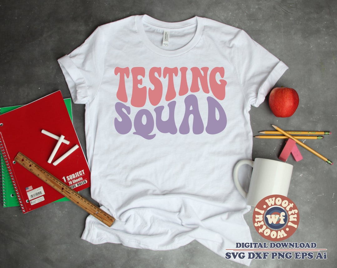 Testing Squad Svg, Show Your Work Svg, Test Day Svg, Teacher Svg, Wavy ...