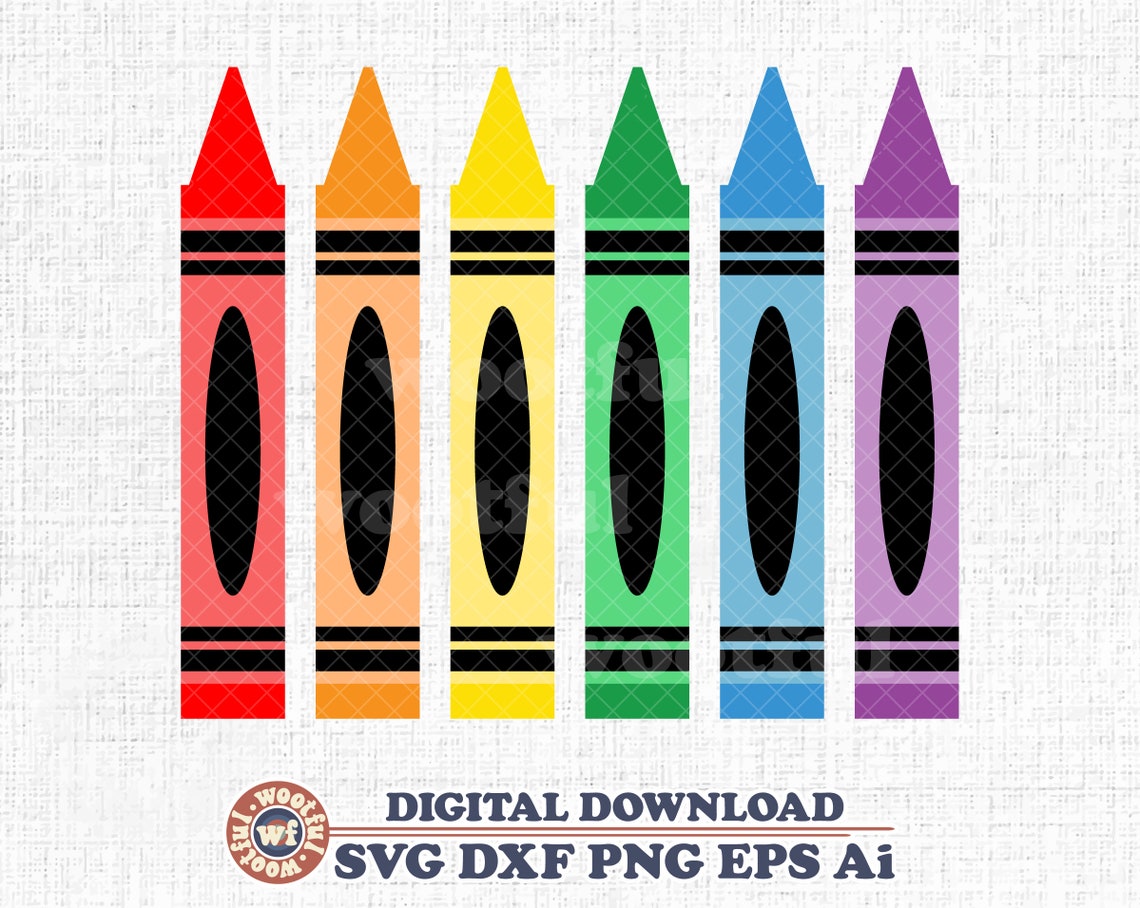 Crayon Svg Crayon Clip Art Svg Cray Svg Crayons Clipart | Etsy