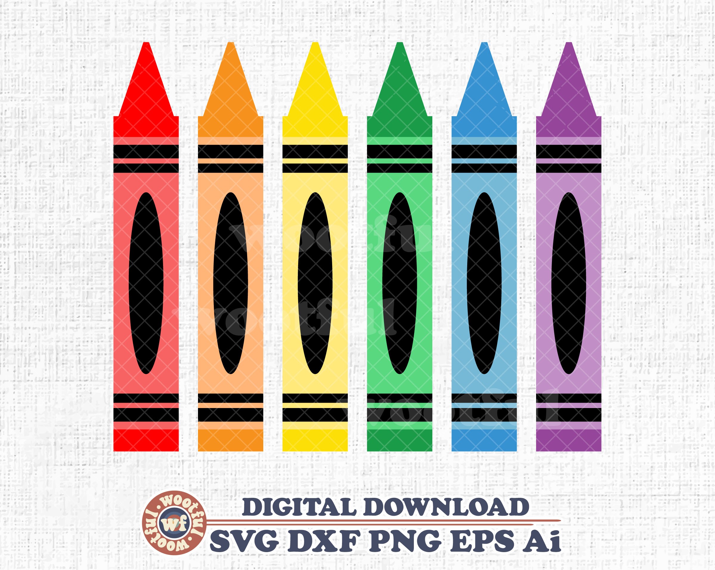 Crayon Clipart SVG, Teacher Back to School Design (digital Download) - Etsy