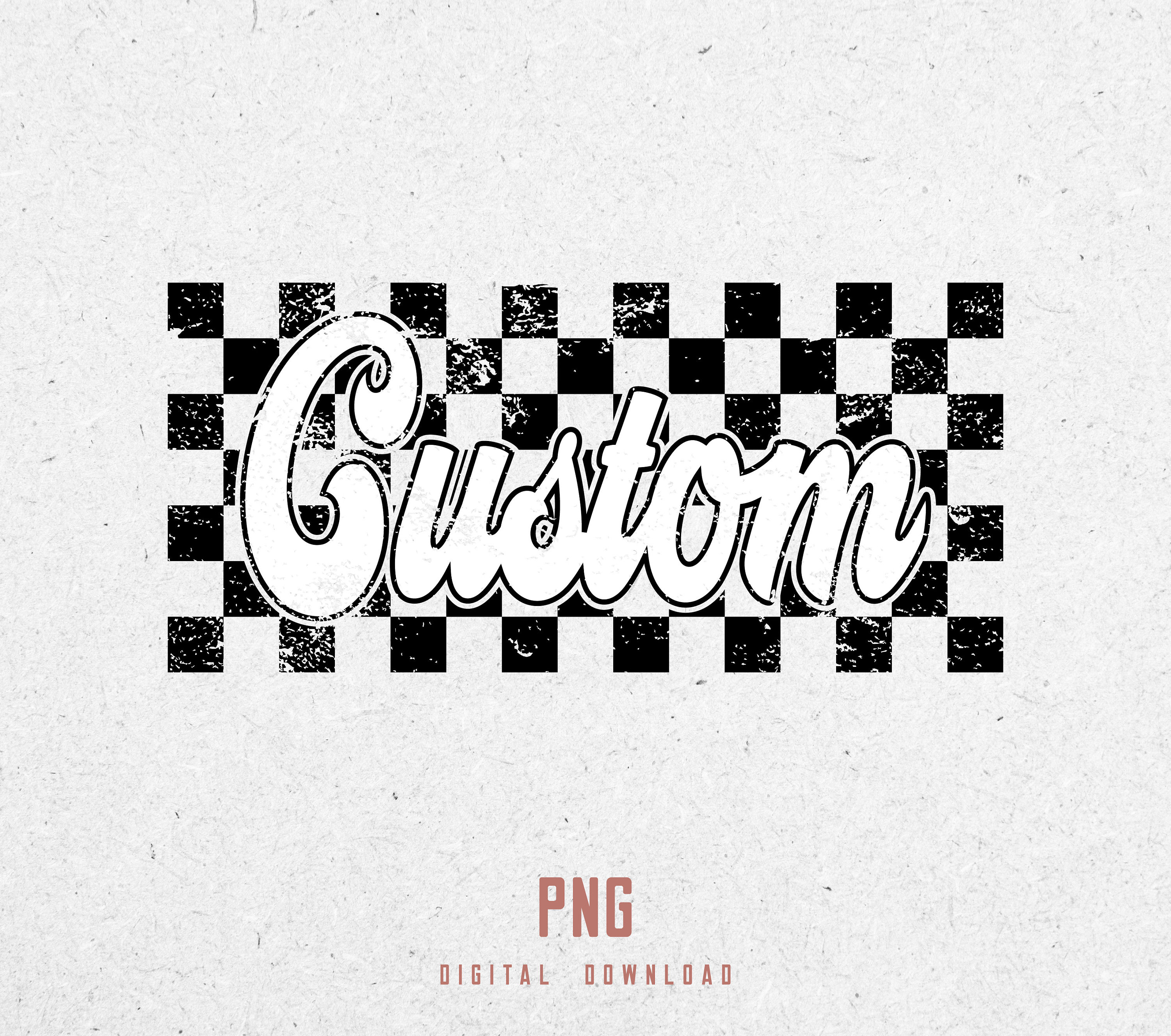Retro Checkered Custom Svg, Custom Name Svg, Custom Name Frame Svg ...