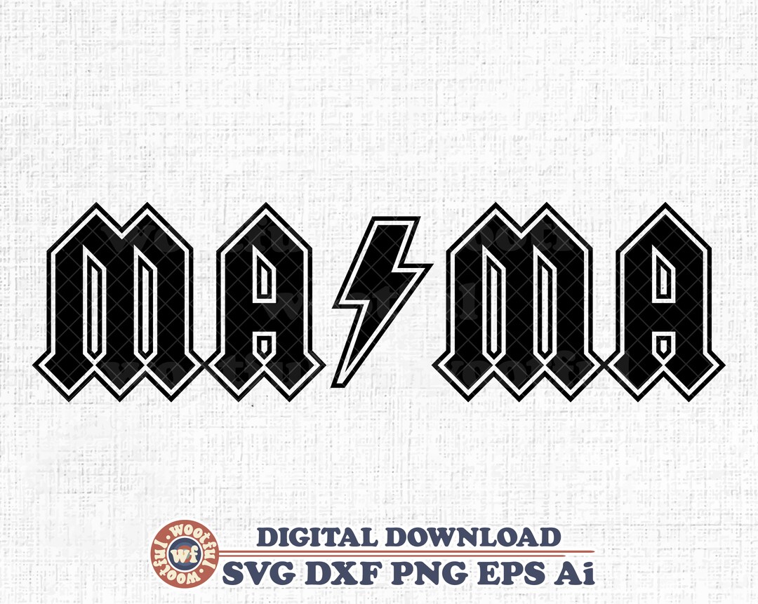 Rock Mama Svg, Rock N Roll Svg, Mom Svg, Mother Svg, Mother's Day Svg ...
