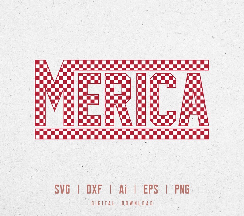 Merica Svg, America Svg, Checkered Svg, United States Svg, Patriotic ...