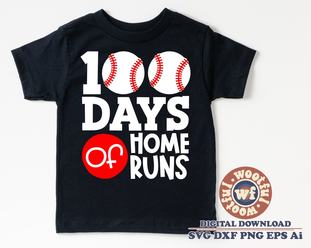 100 Days of Home Runs Svg, 100 Days of School Svg, 100th Day Svg ...