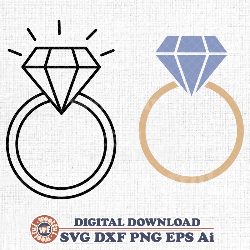 Diamond Ring Svg - Etsy