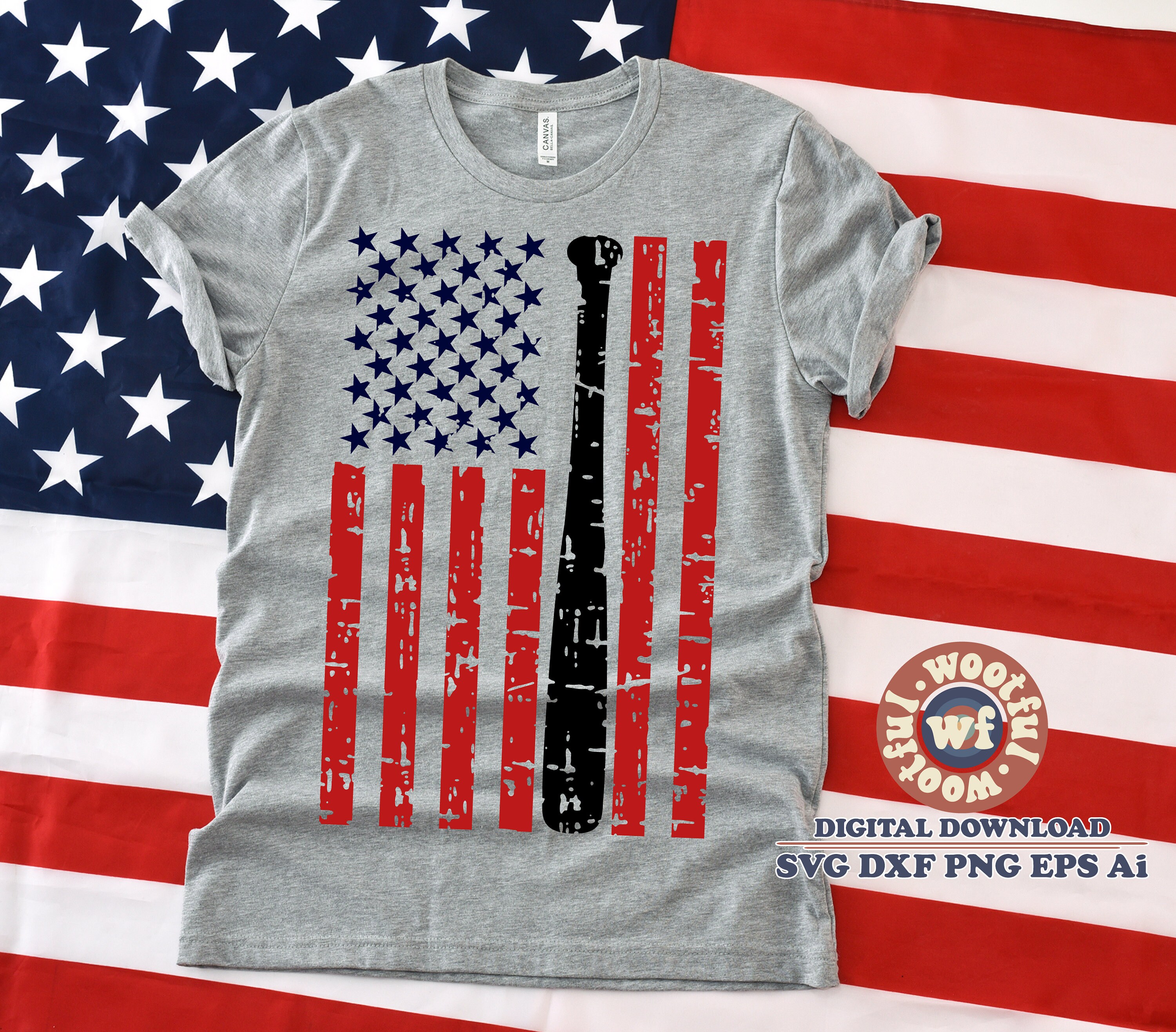 USA Baseball Flag svg USA Softball Flag svg Grunge svg | Etsy