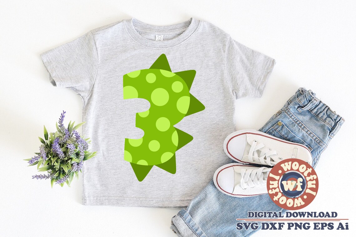 Dinosaur Numbers Svg Dino Birthday Numbers Svg Jurassic Svg | Etsy